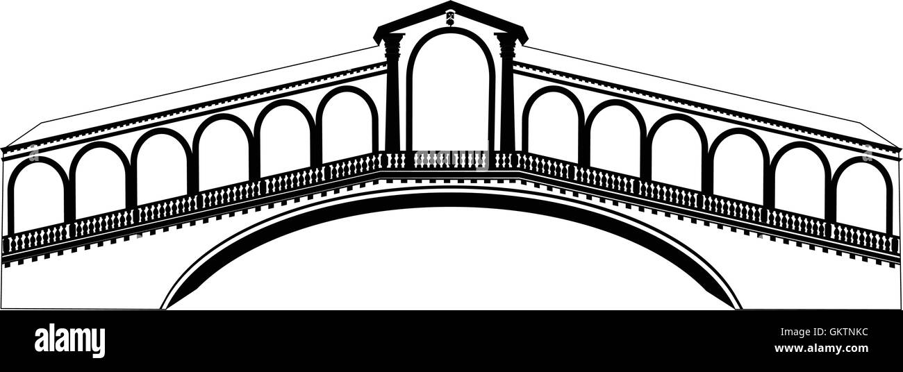 Rialto bridge and venice Stock Vector Images - Alamy