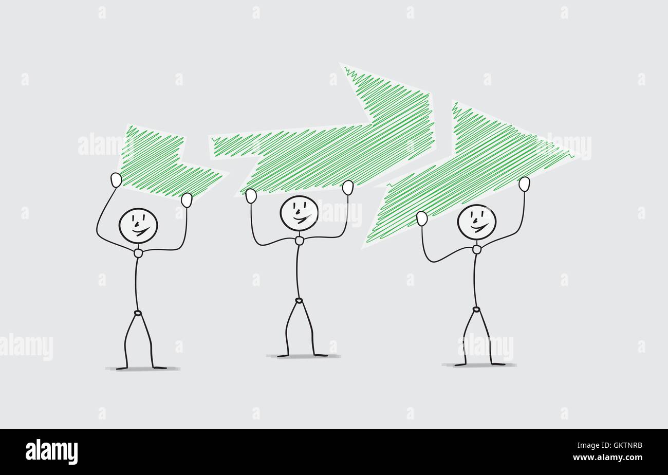 Group business people pointing arrows Stock Vector Images - Alamy