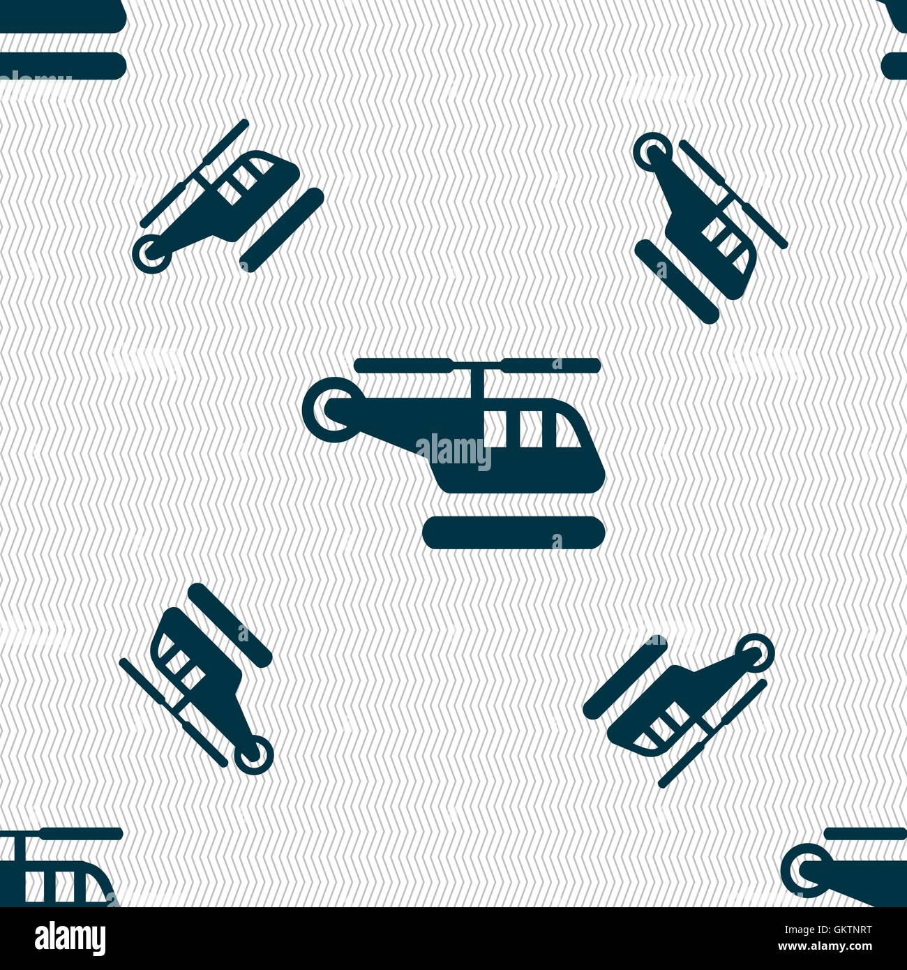 helicopter icon sign. Seamless pattern with geometric texture. Vector ...