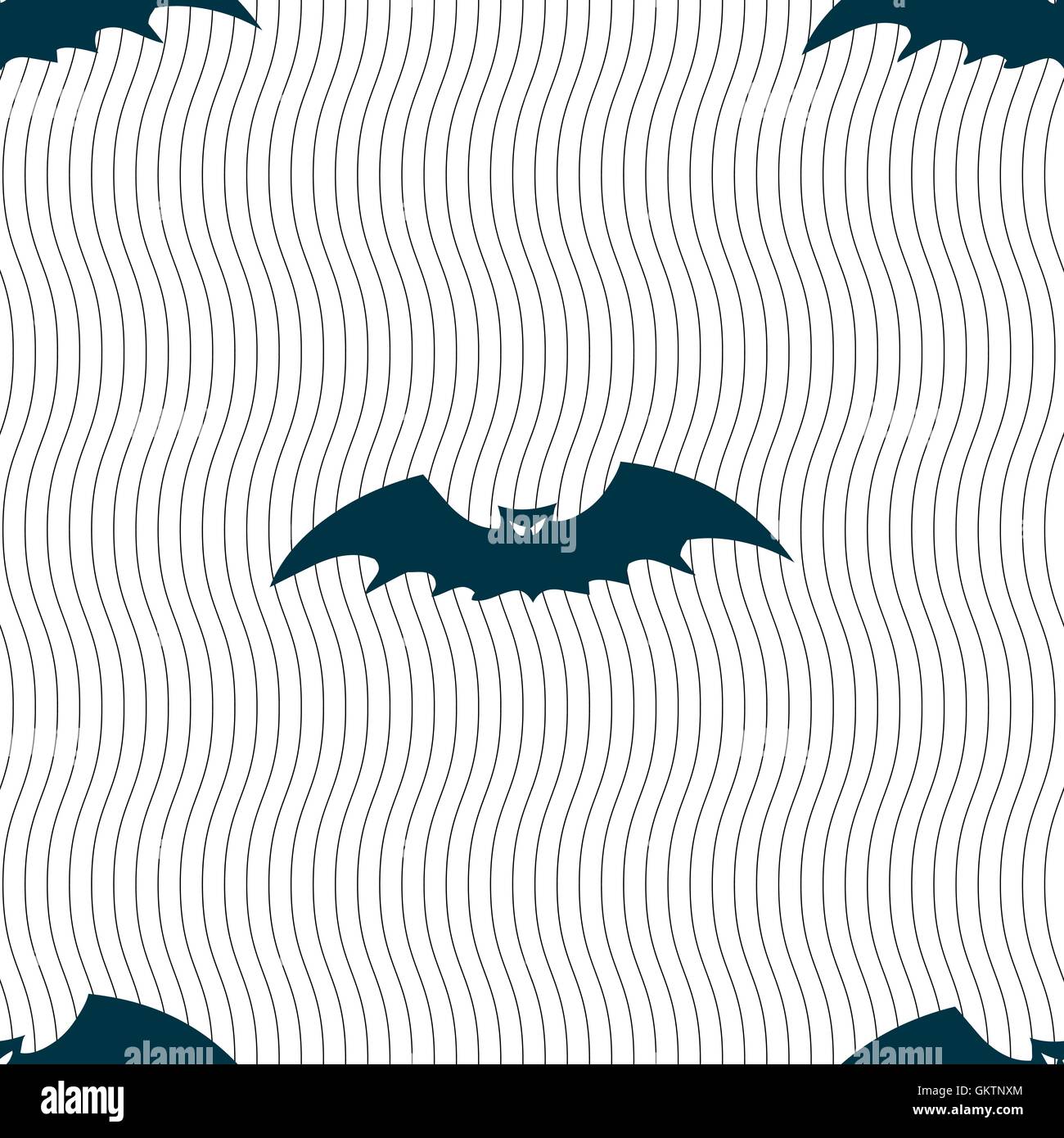 bat icon sign. Seamless pattern with geometric texture. Vector Stock ...