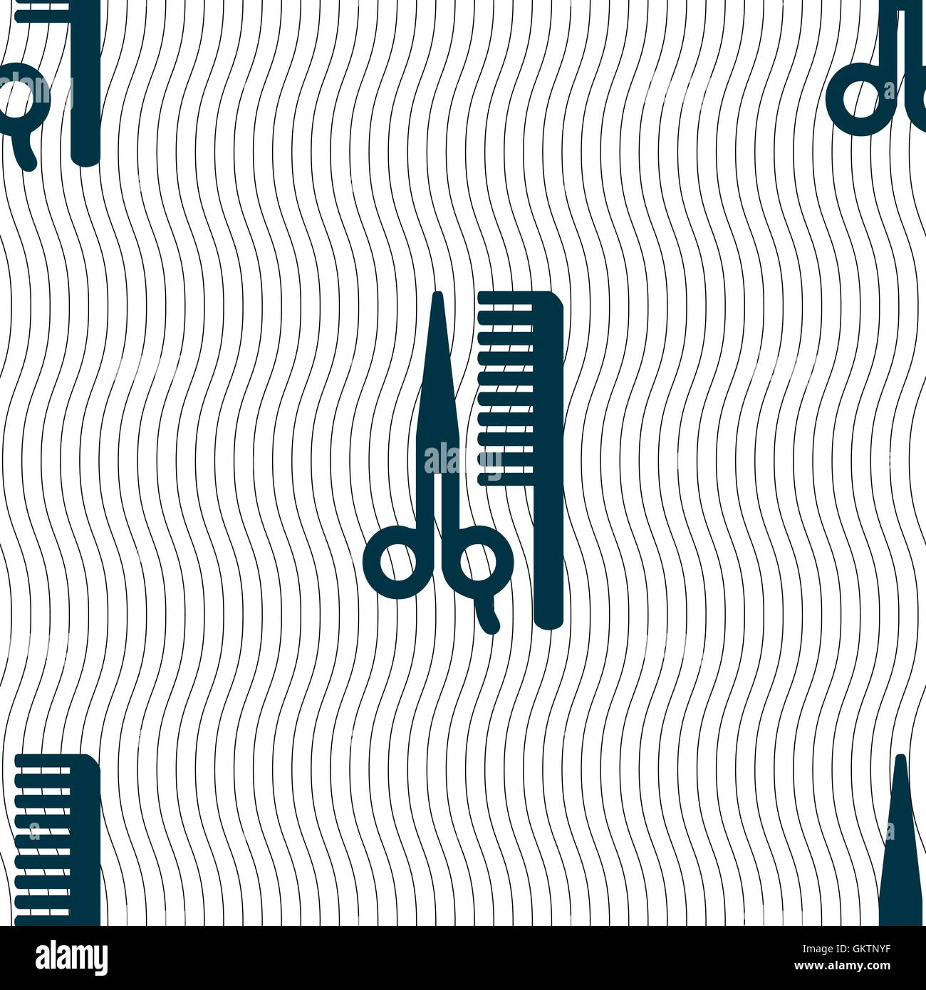 hair icon sign. Seamless pattern with geometric texture. Vector Stock ...
