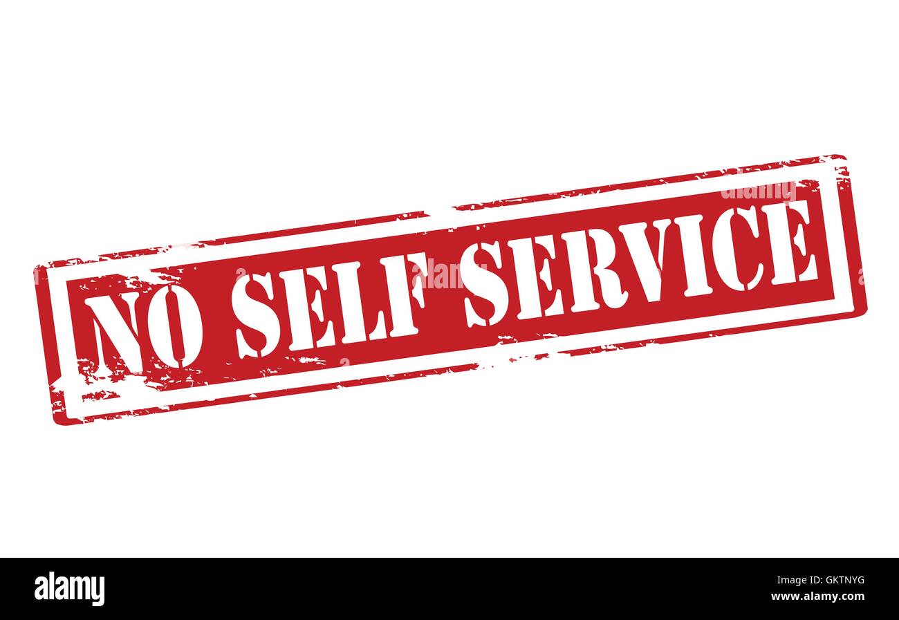 No self service Stock Vector Image & Art - Alamy