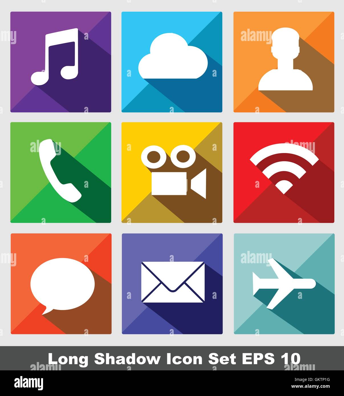 Communication long shadow icon Stock Vector Image & Art - Alamy