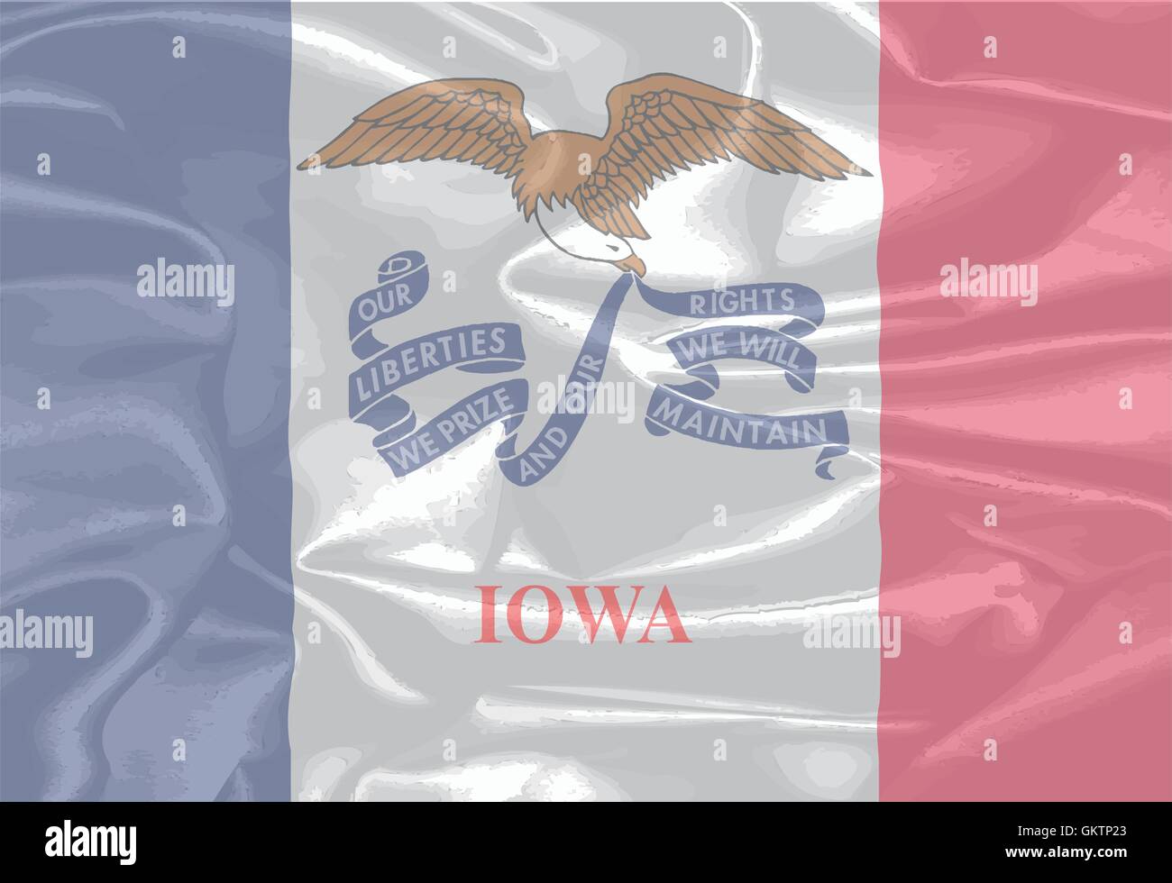 Iowa flag flag Stock Vector Images - Alamy