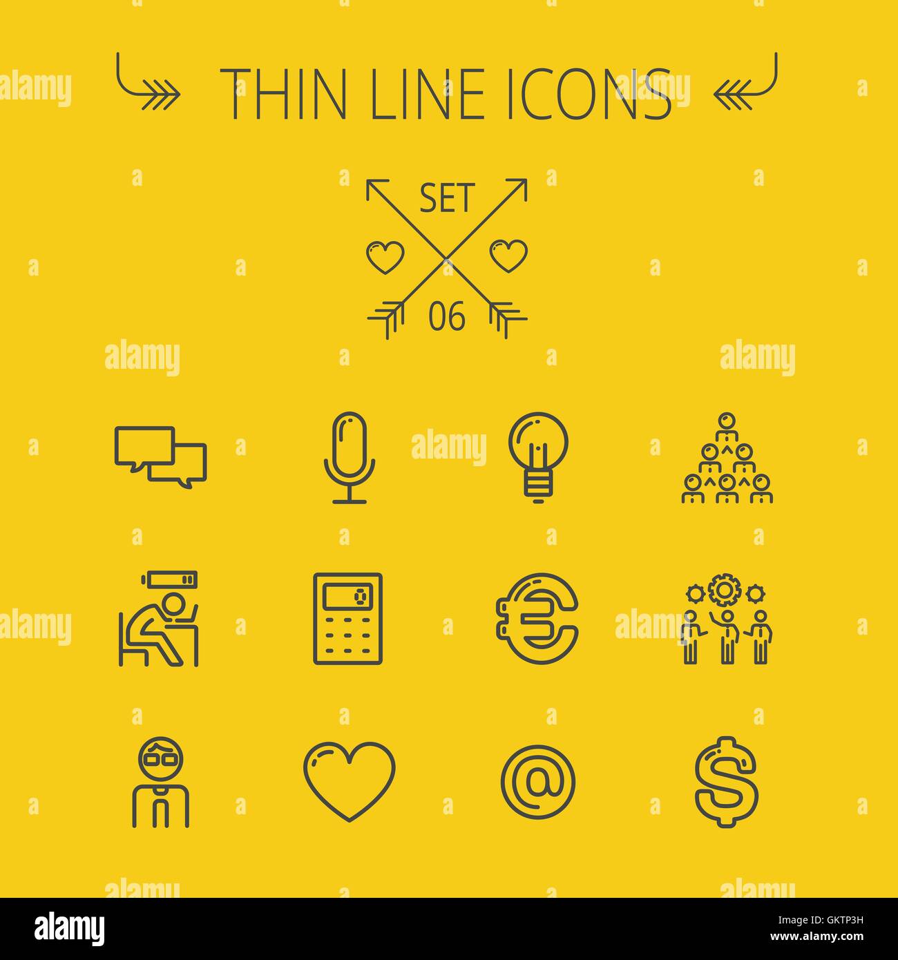 Speech bubble thin icon Stock Vector Images - Alamy