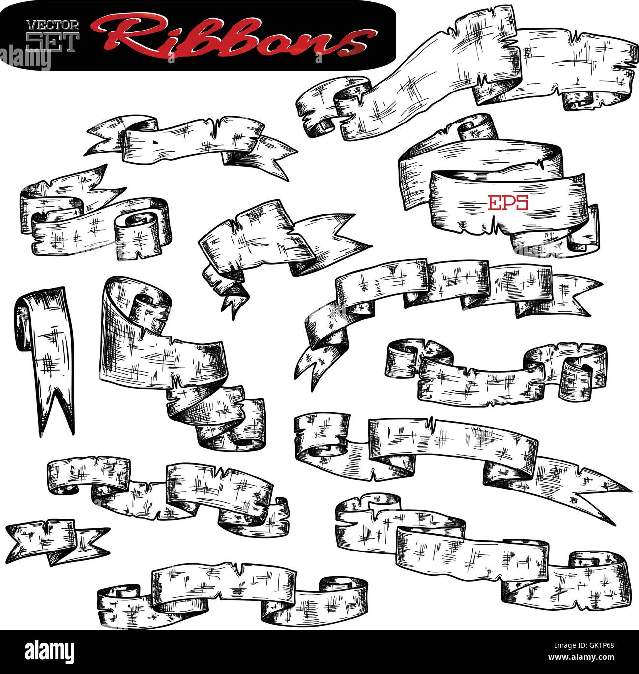 Vector set of 14 ribbons on a background Stock Vector Image & Art - Alamy