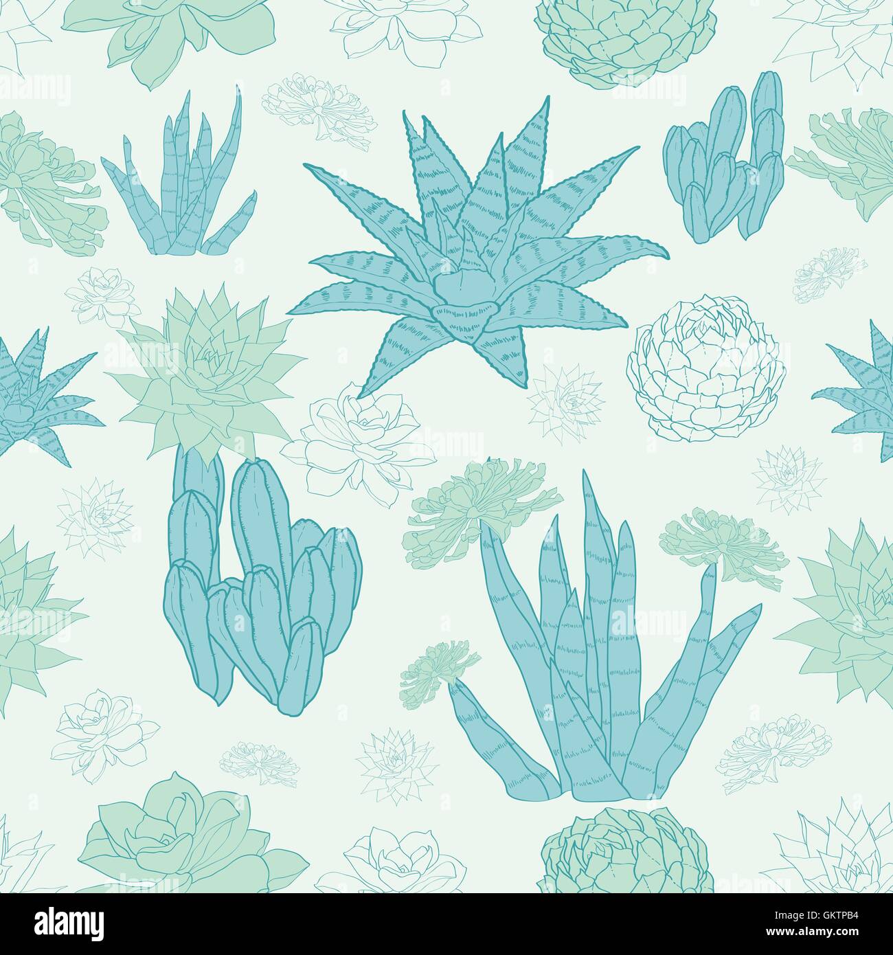 Seamless repeating pattern succulent plant hi-res stock photography and ...