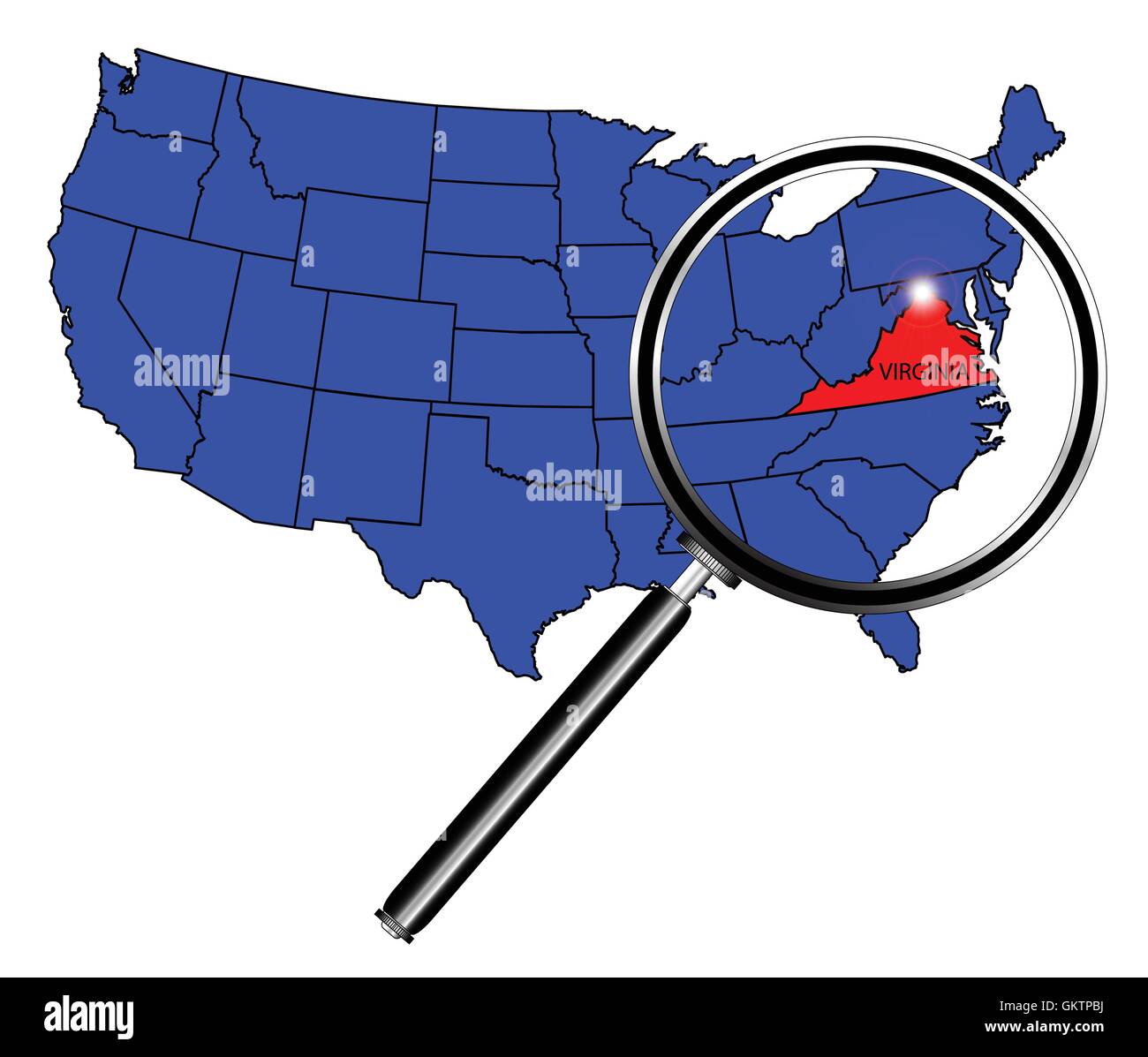 Map of virgina state outline Stock Vector Images - Alamy