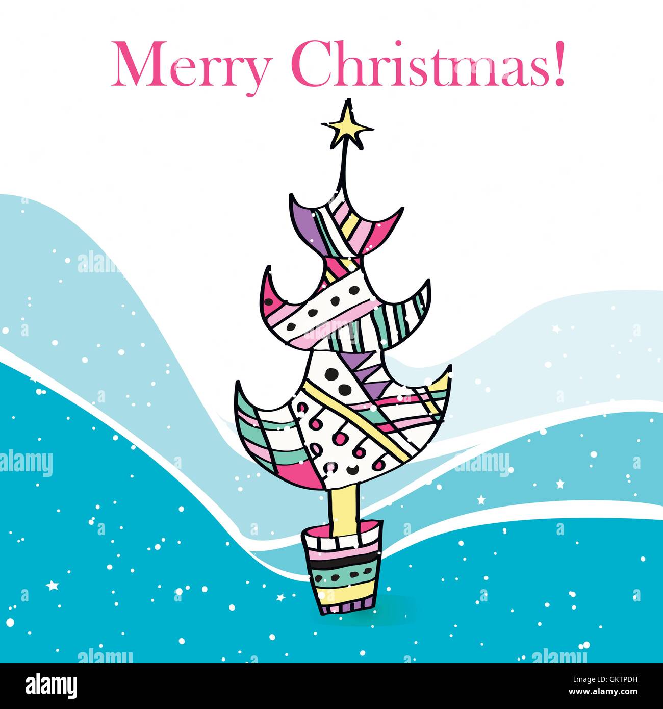 Christmas tree colourful festive Stock Vector Images - Alamy