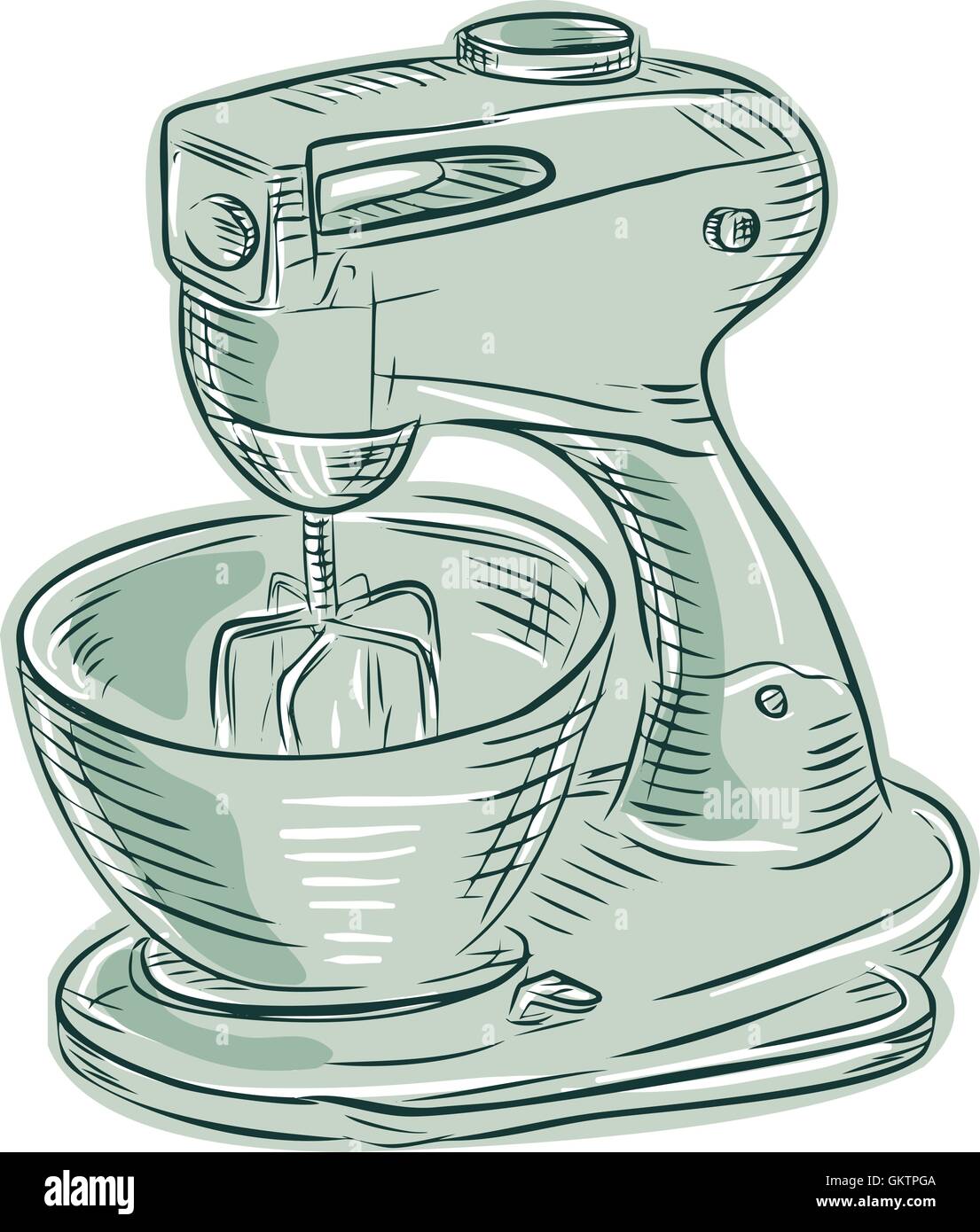 Kitchen Mixer Vintage Etching Stock Vector Image & Art - Alamy