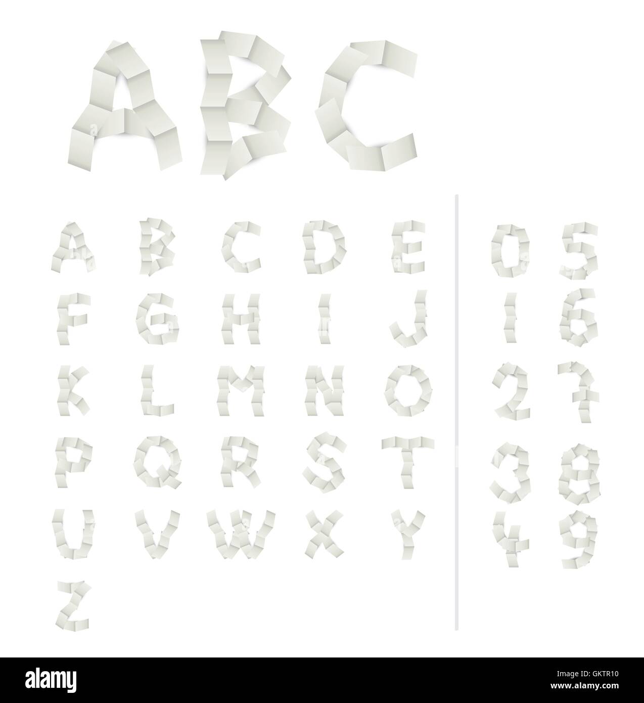 paper alphabet letters Stock Vector Image & Art - Alamy