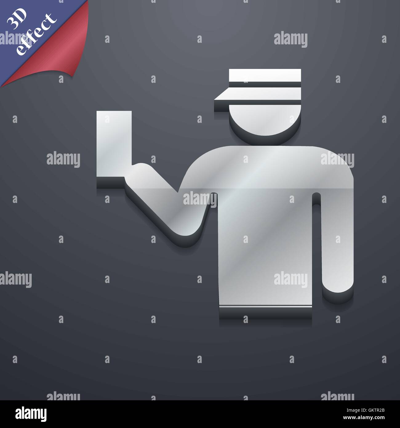 Inspector icon symbol. 3D style. Trendy, modern design with space for ...