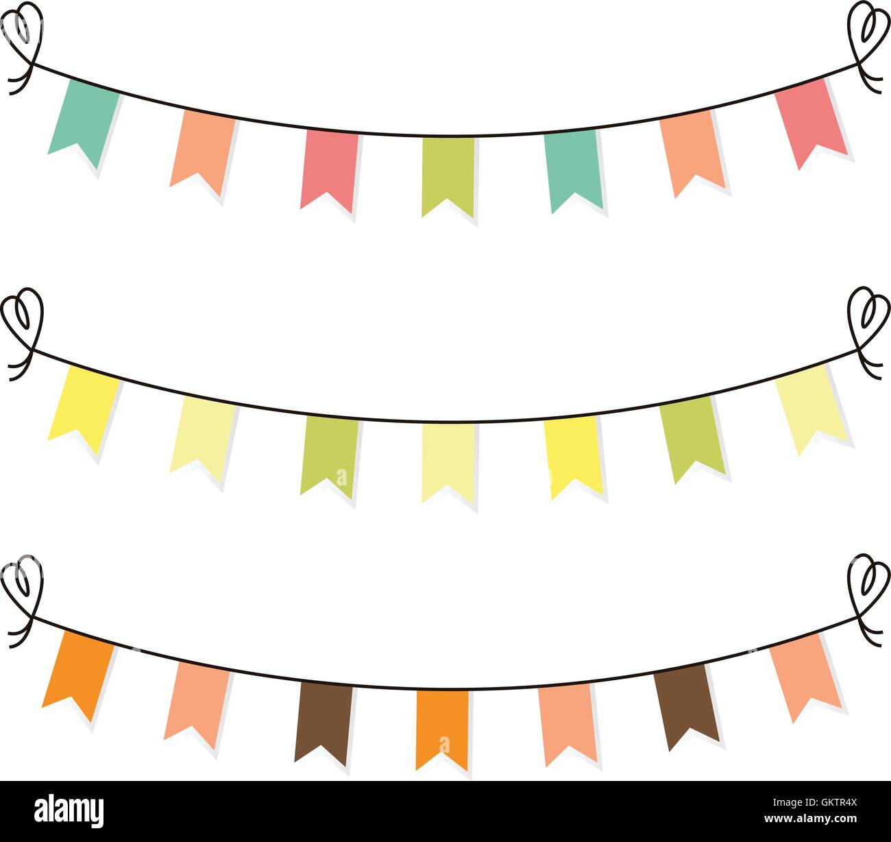 Cute flags clipart for baby shower set isolated on white Stock Vector ...