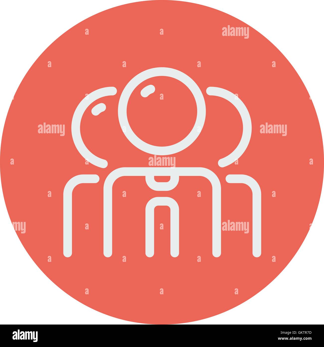 Teamwork icon in thin Stock Vector Images - Alamy