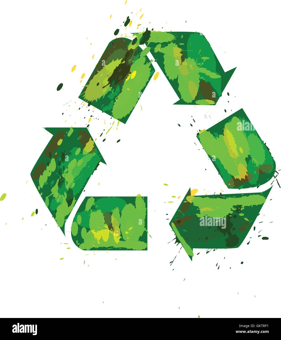 Vector recycle symbol with watercolor colors Stock Vector Image & Art ...