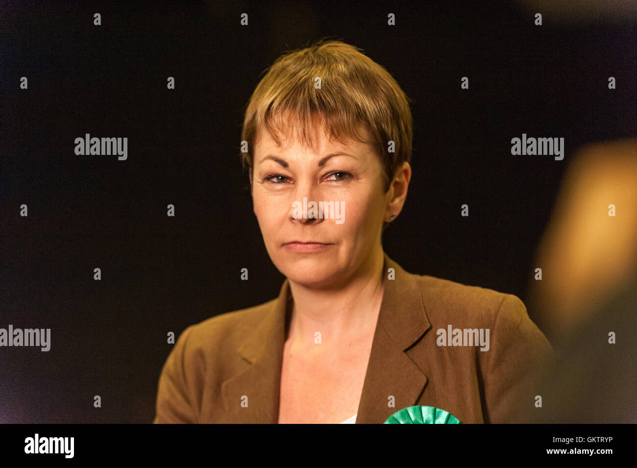 Caroline Lucas MP, on the night she was elected to Parliament, the ...