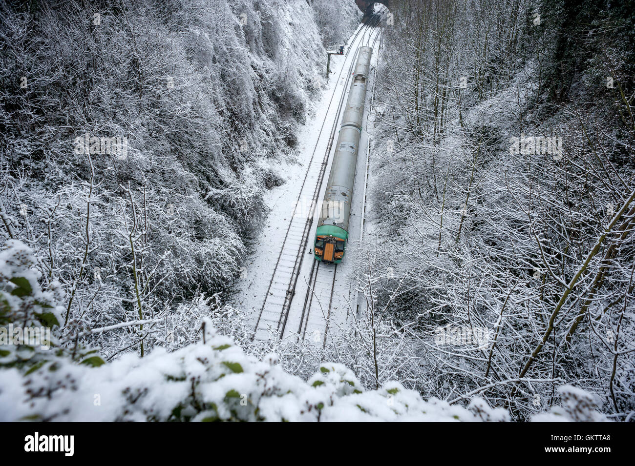 Train running on tracks in hi-res stock photography and images - Alamy