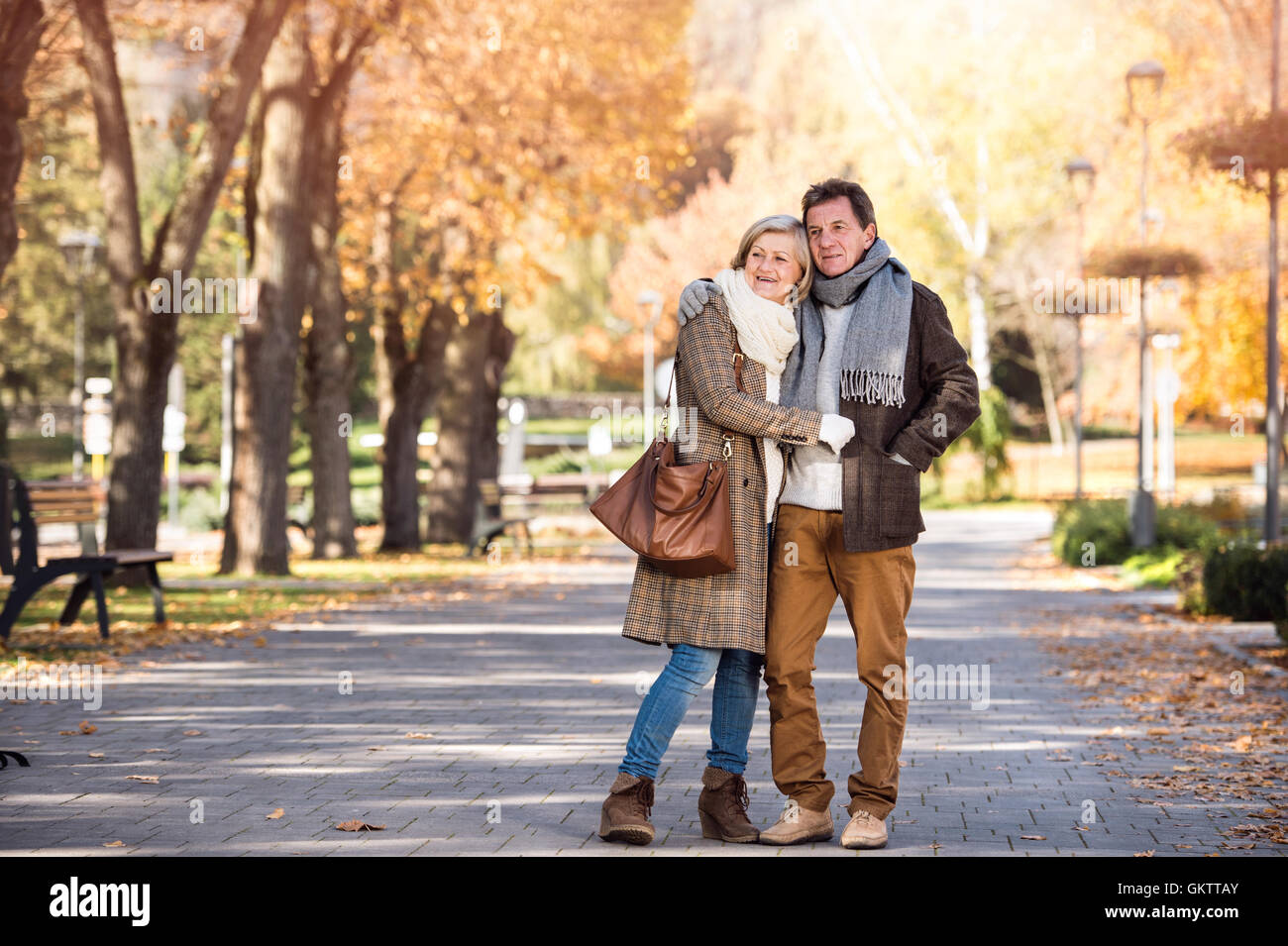 Wool coat woman senior hi-res stock photography and images - Alamy