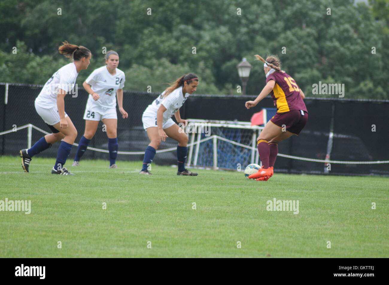 Robert Morris University V Michigan Central womens soccer Stock Photo ...