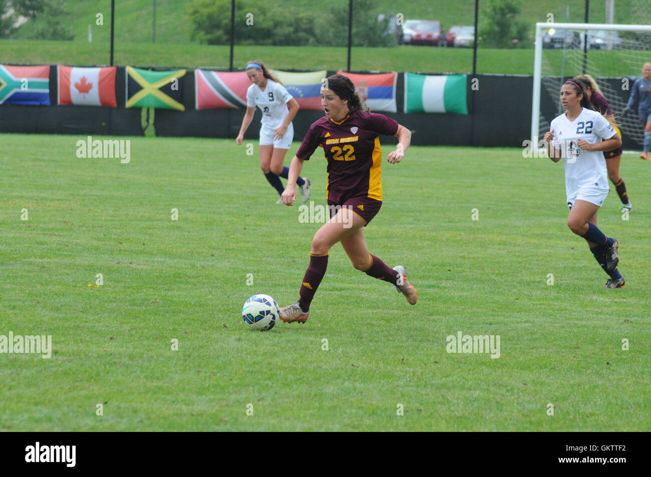 Robert Morris University V Michigan Central womens soccer Stock Photo ...