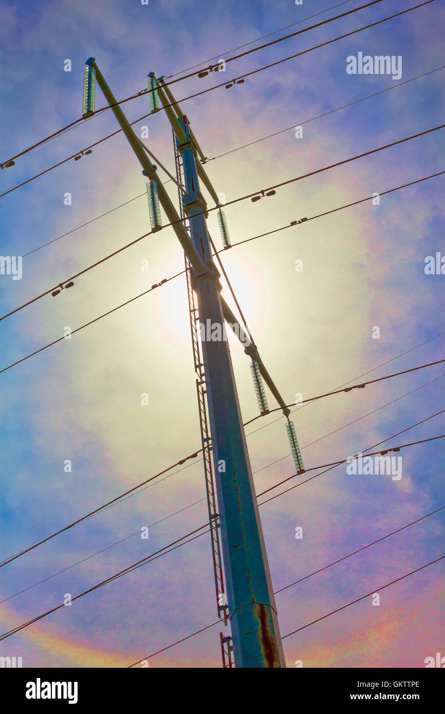 Power lines in Ontario, Canada Stock Photo - Alamy