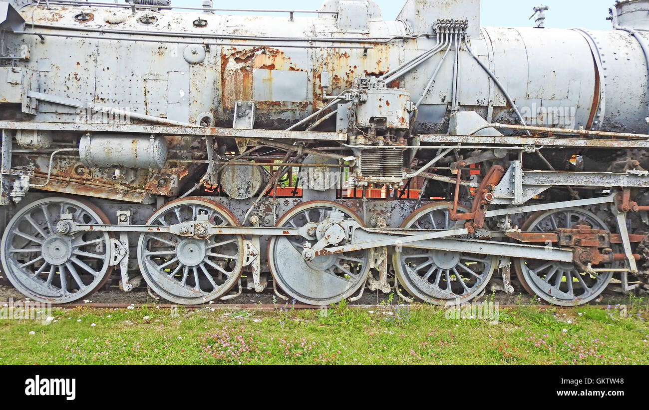 Old historical Estonian train Stock Photo - Alamy
