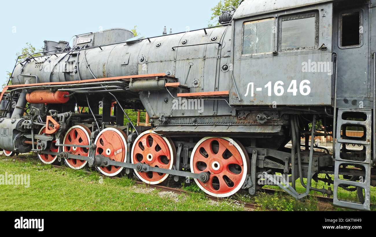 Old historical Estonian train Stock Photo - Alamy