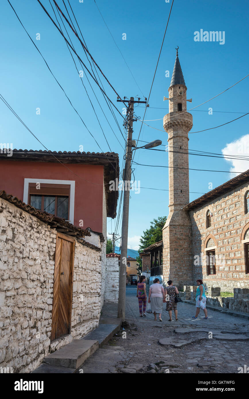 Looking towards the King Mosque in Elbasan's old Ottoman Quarter, in ...
