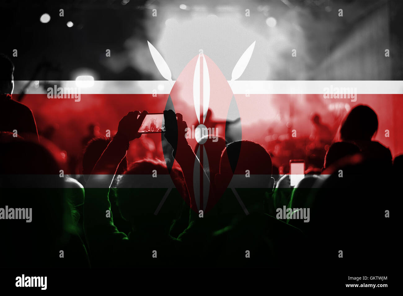Kenya crowd flag hi-res stock photography and images - Alamy