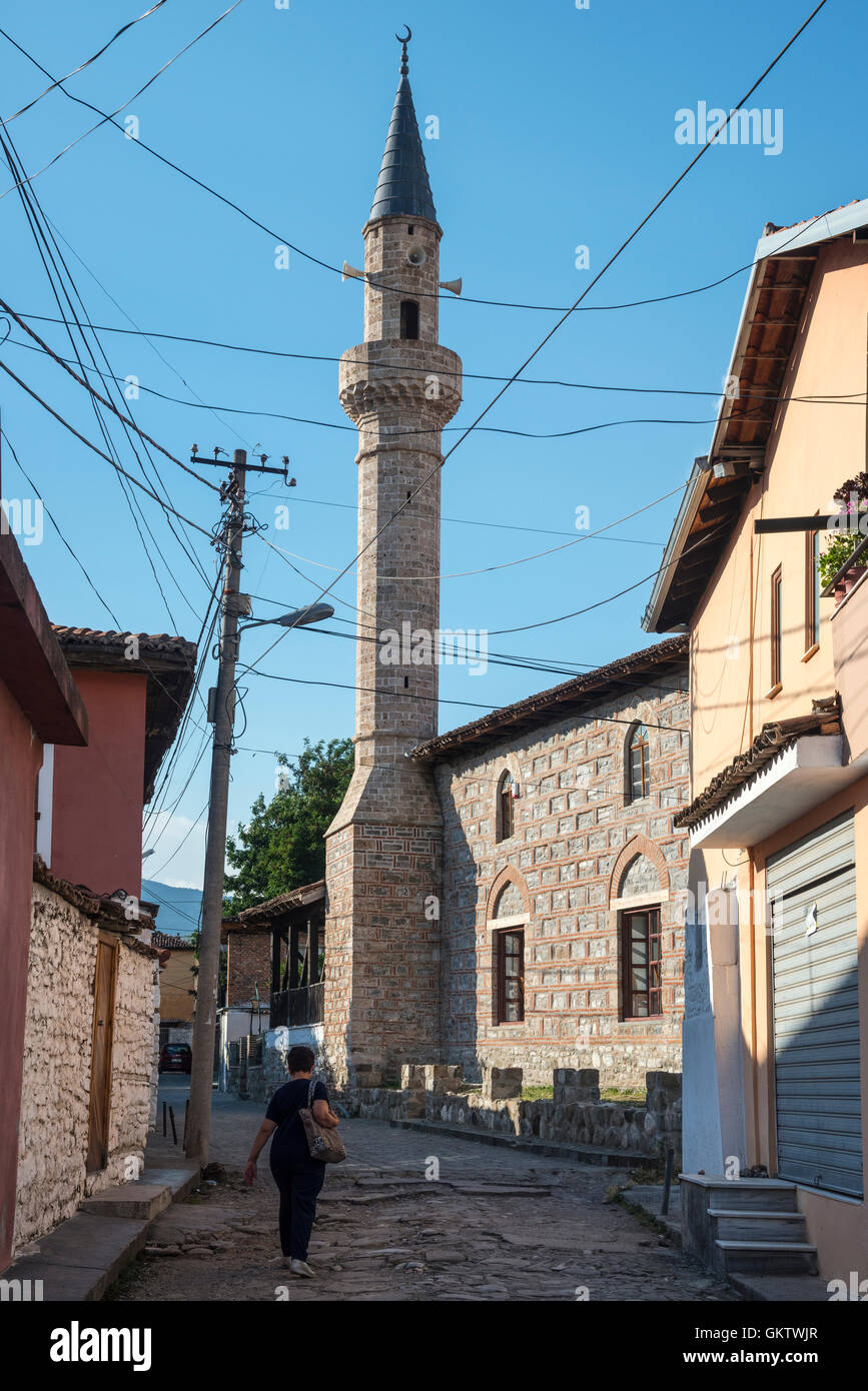Looking towards the King Mosque in Elbasan's old Ottoman Quarter, in ...