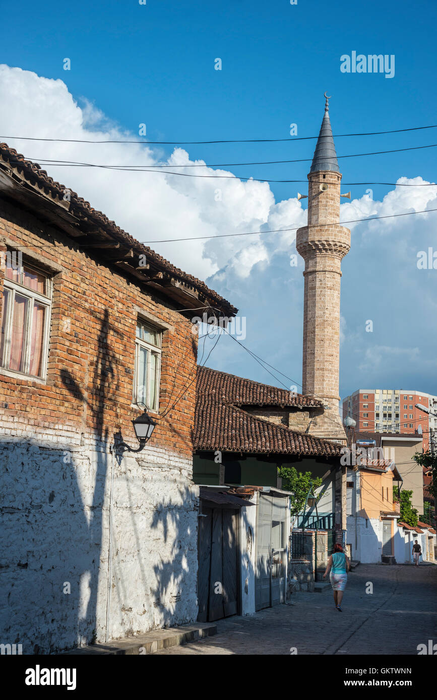 Looking towards the King Mosque in Elbasan's old Ottoman Quarter, in ...