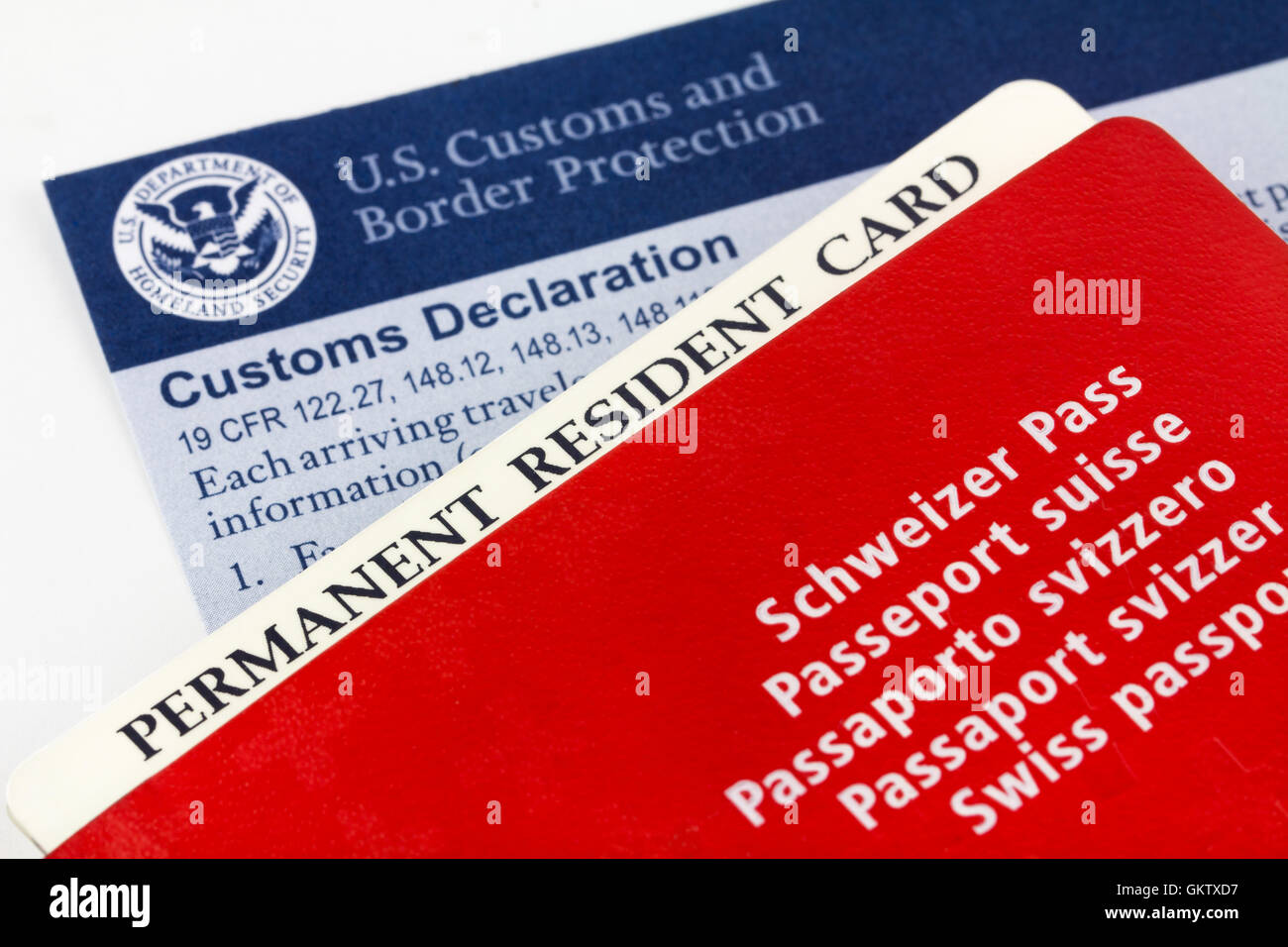Customs declaration form hi-res stock photography and images - Alamy