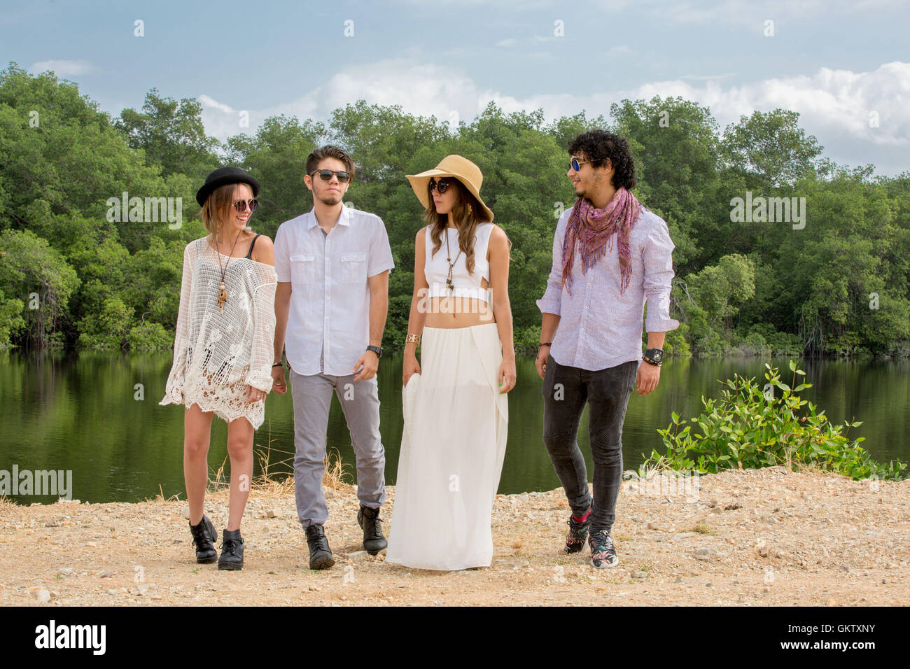 Friends talking while walking #8 Stock Photo - Alamy