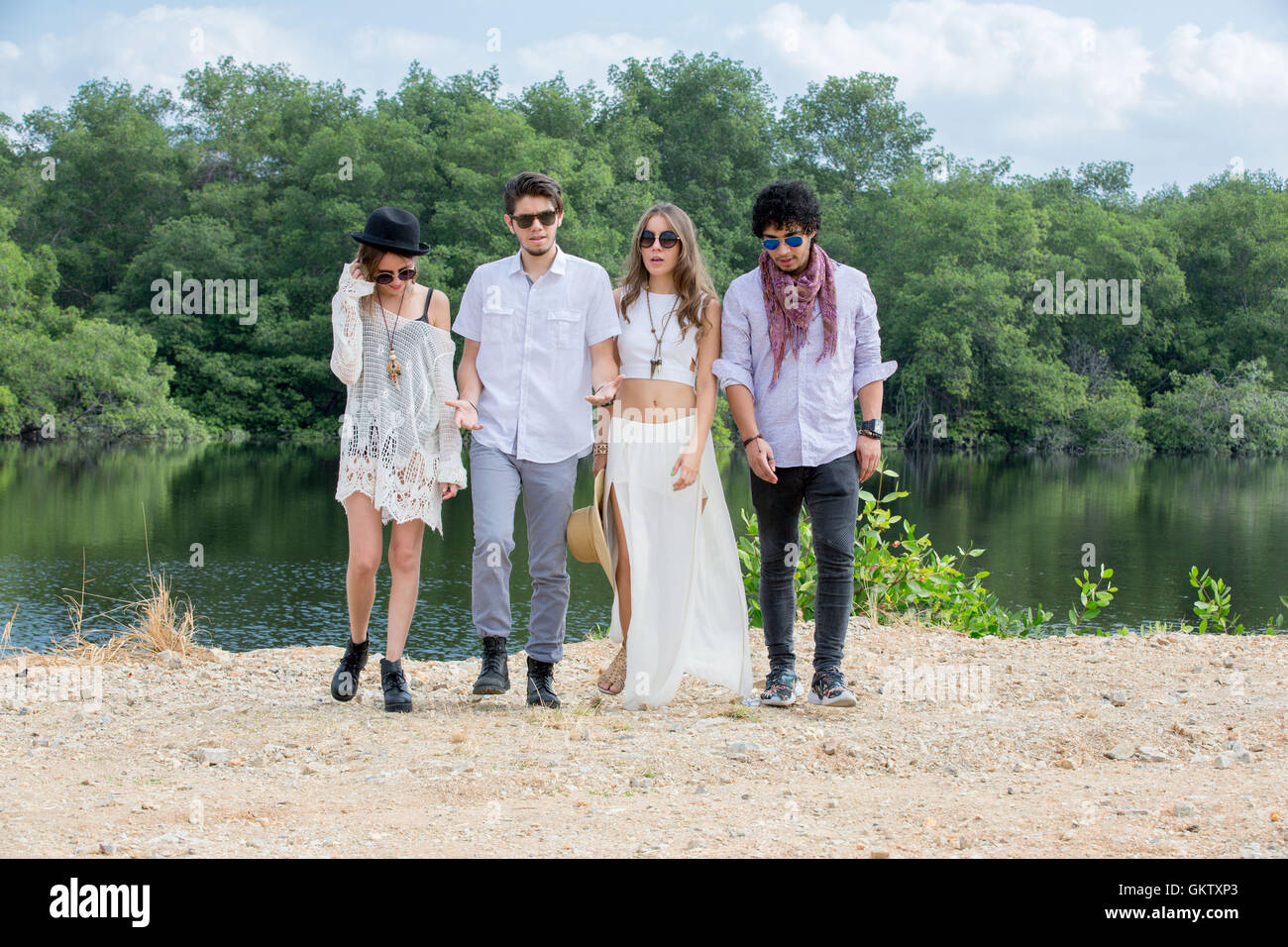 Friends talking while walking #4 Stock Photo - Alamy