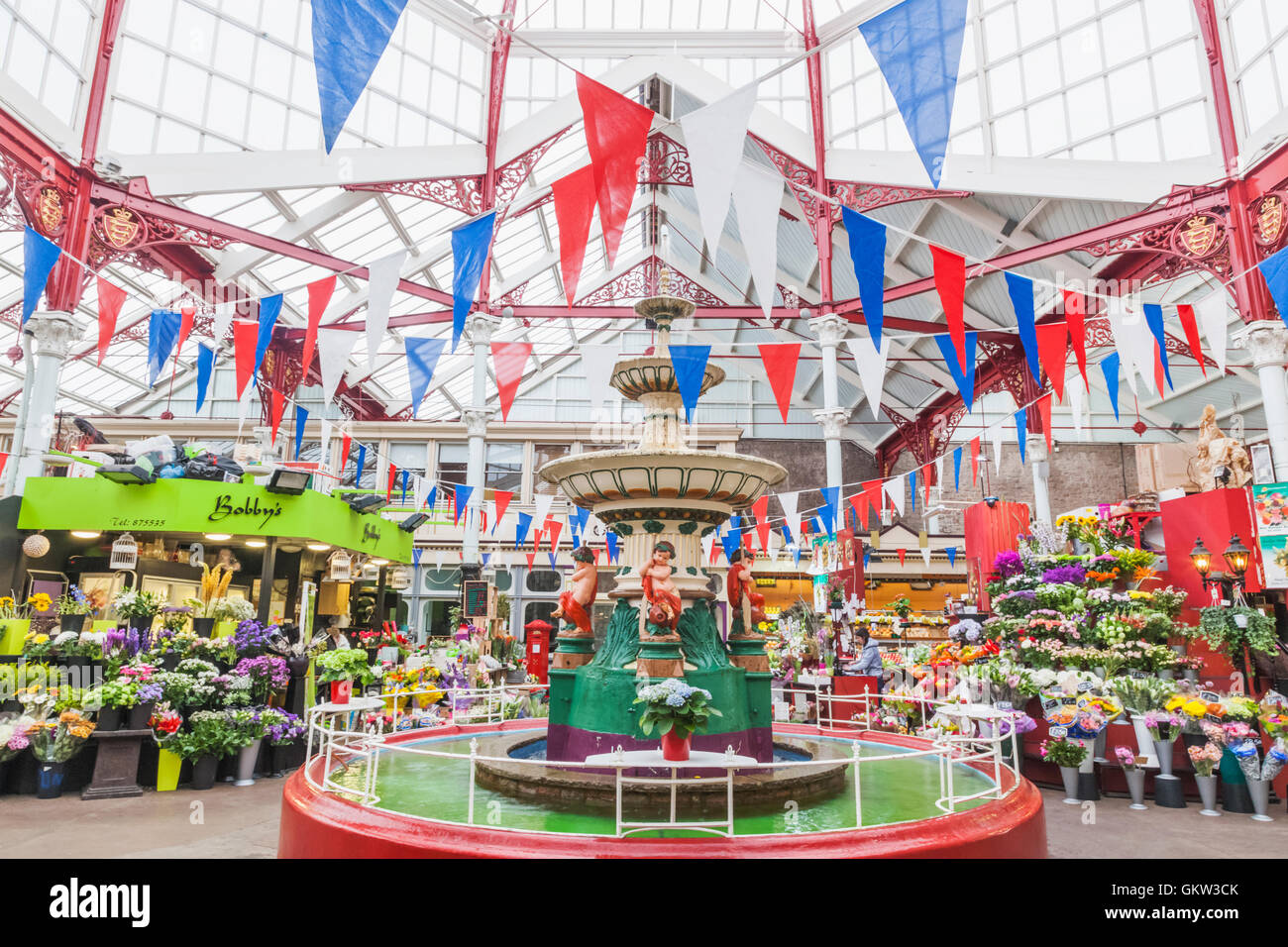 United Kingdom, Channel Islands, Jersey, St.Helier, Central Market ...