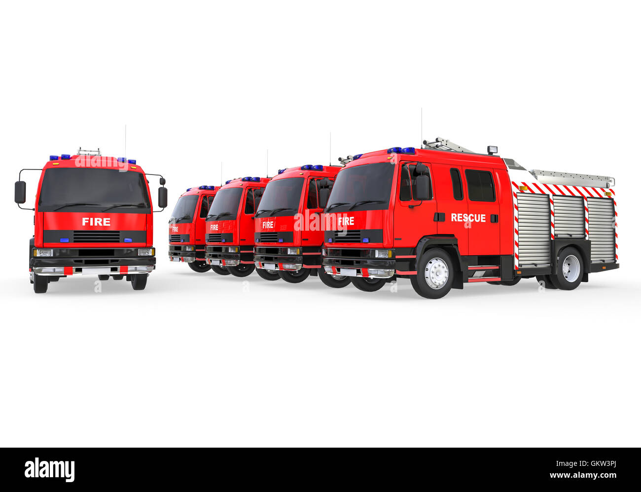 Emergency fire and rescue vehicles Cut Out Stock Images & Pictures - Alamy