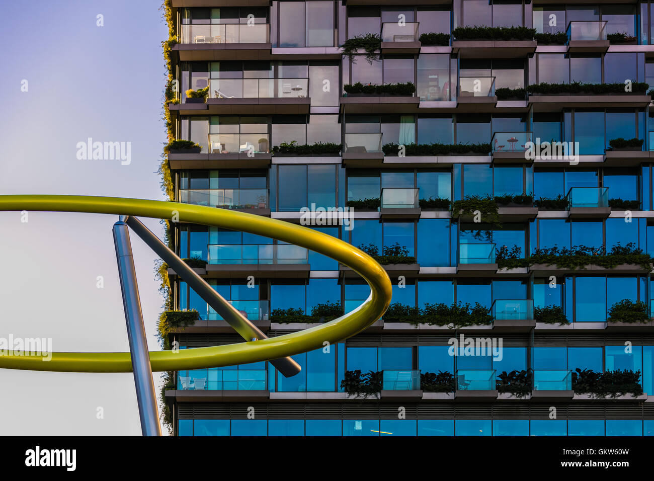 An abstract view of a modern housing development in Central Park, Inner ...