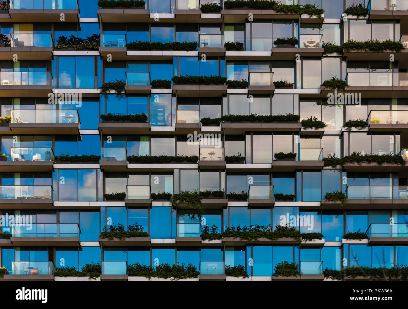 An abstract view of a modern housing development in Central Park, Inner ...