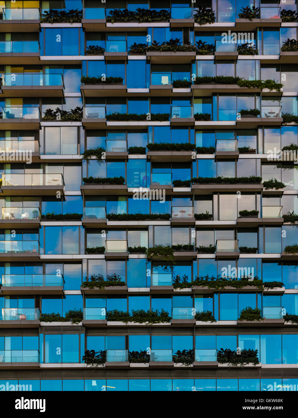 An abstract view of a modern housing development in Central Park, Inner ...
