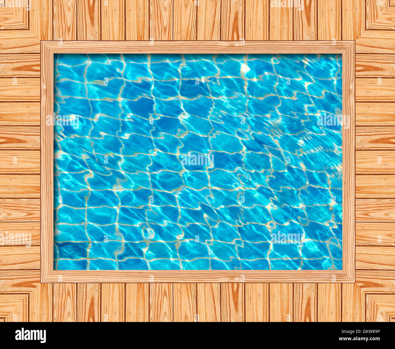 Wooden frame swimming pool hi-res stock photography and images - Alamy
