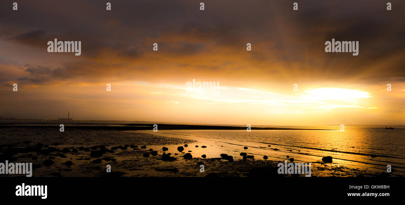 Panoramic sunset beach hi-res stock photography and images - Alamy