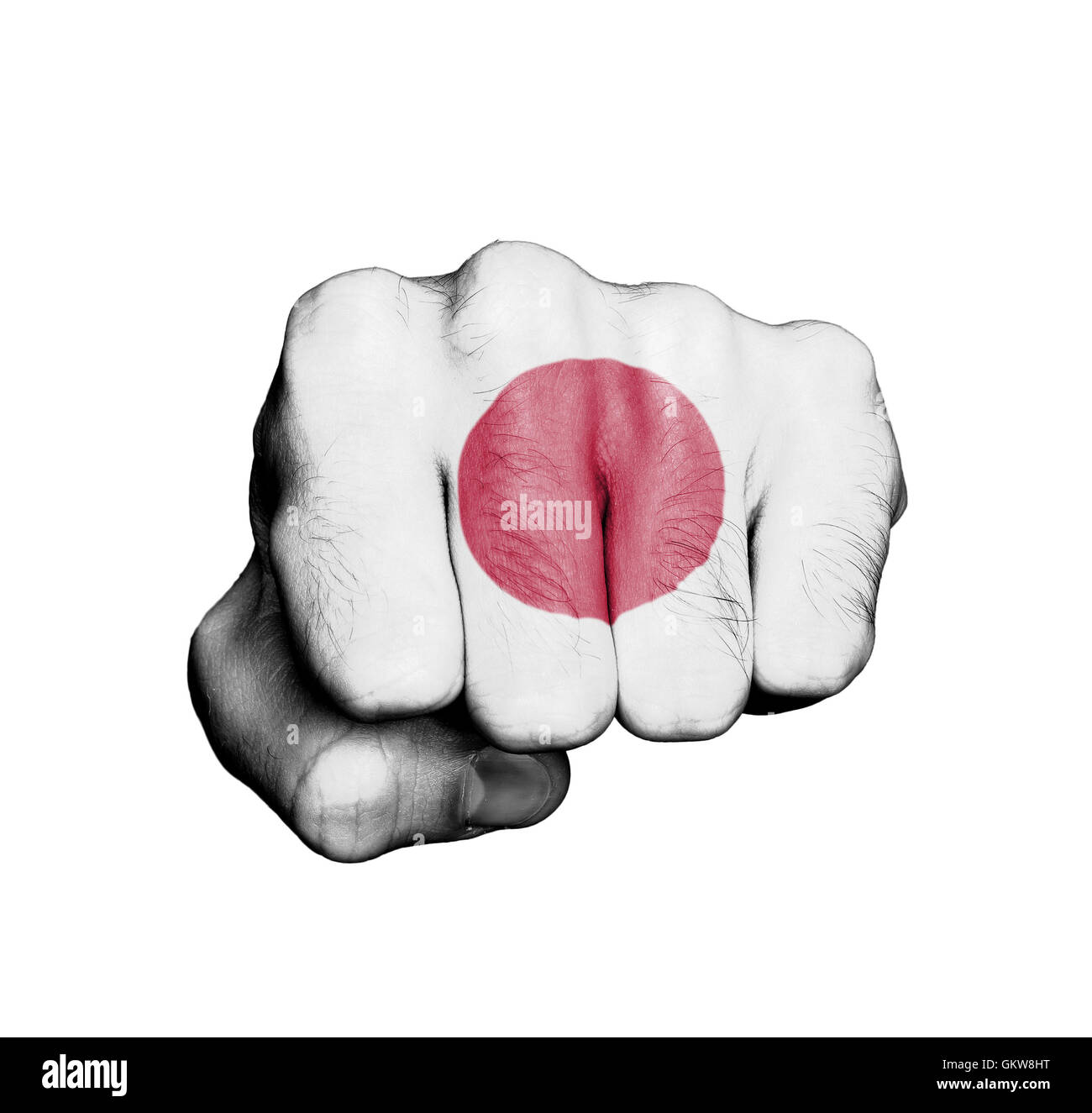 Front view of punching fist Stock Photo - Alamy