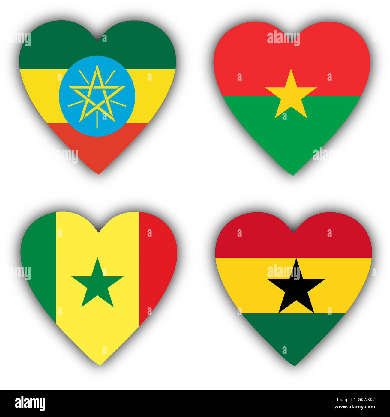 Countries flag in heart Cut Out Stock Images & Pictures - Alamy