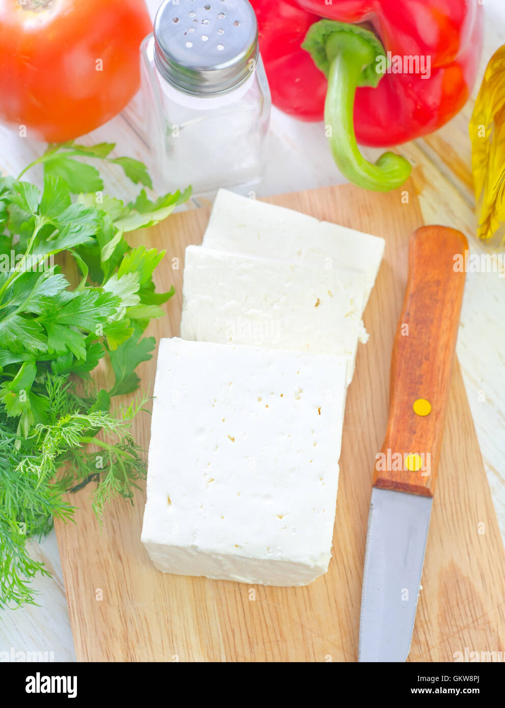 Vegetable cheese feta brynza hi-res stock photography and images - Alamy