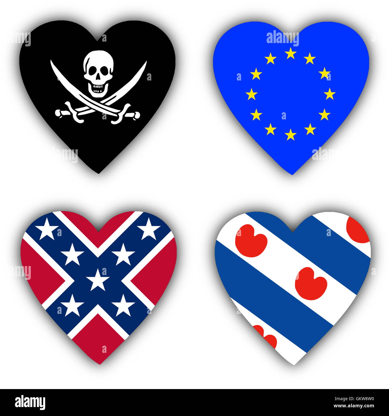 Union And Confederate Flags High Resolution Stock Photography and ...