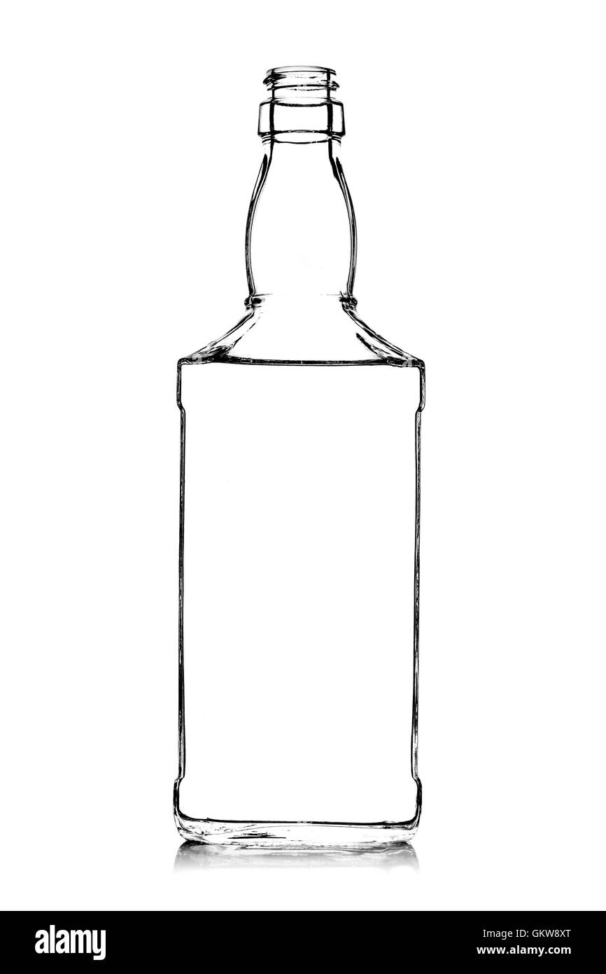 alcohol bottle contour Stock Photo - Alamy