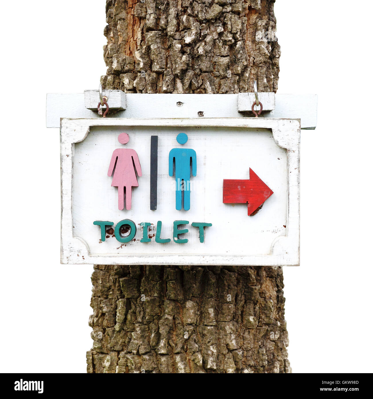 toilet sign with a tree Stock Photo - Alamy