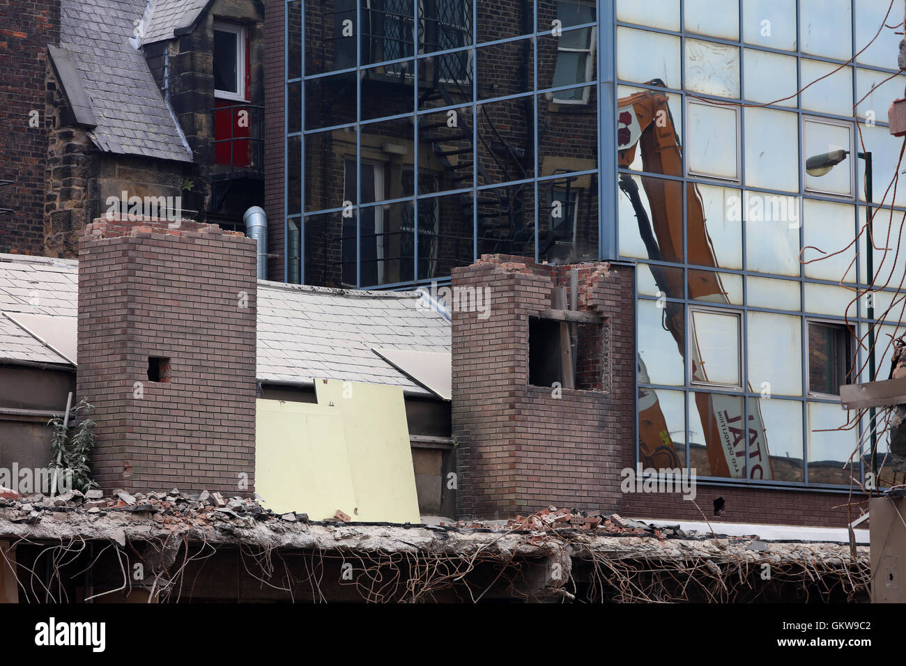 Changing face of Newcastle. Demolition of old buildings Stock Photo - Alamy