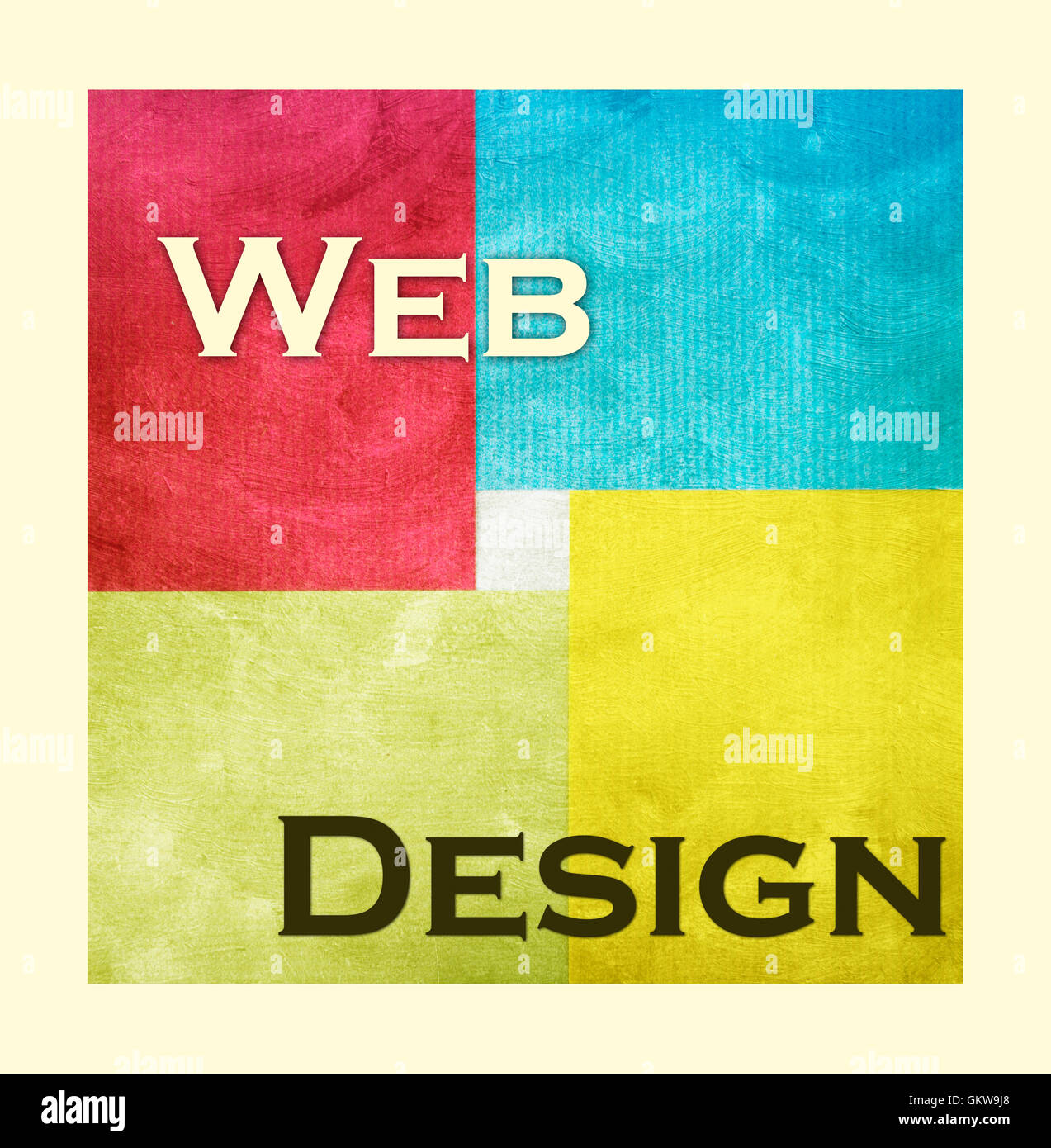 Web design concept, words on real paper Stock Photo - Alamy