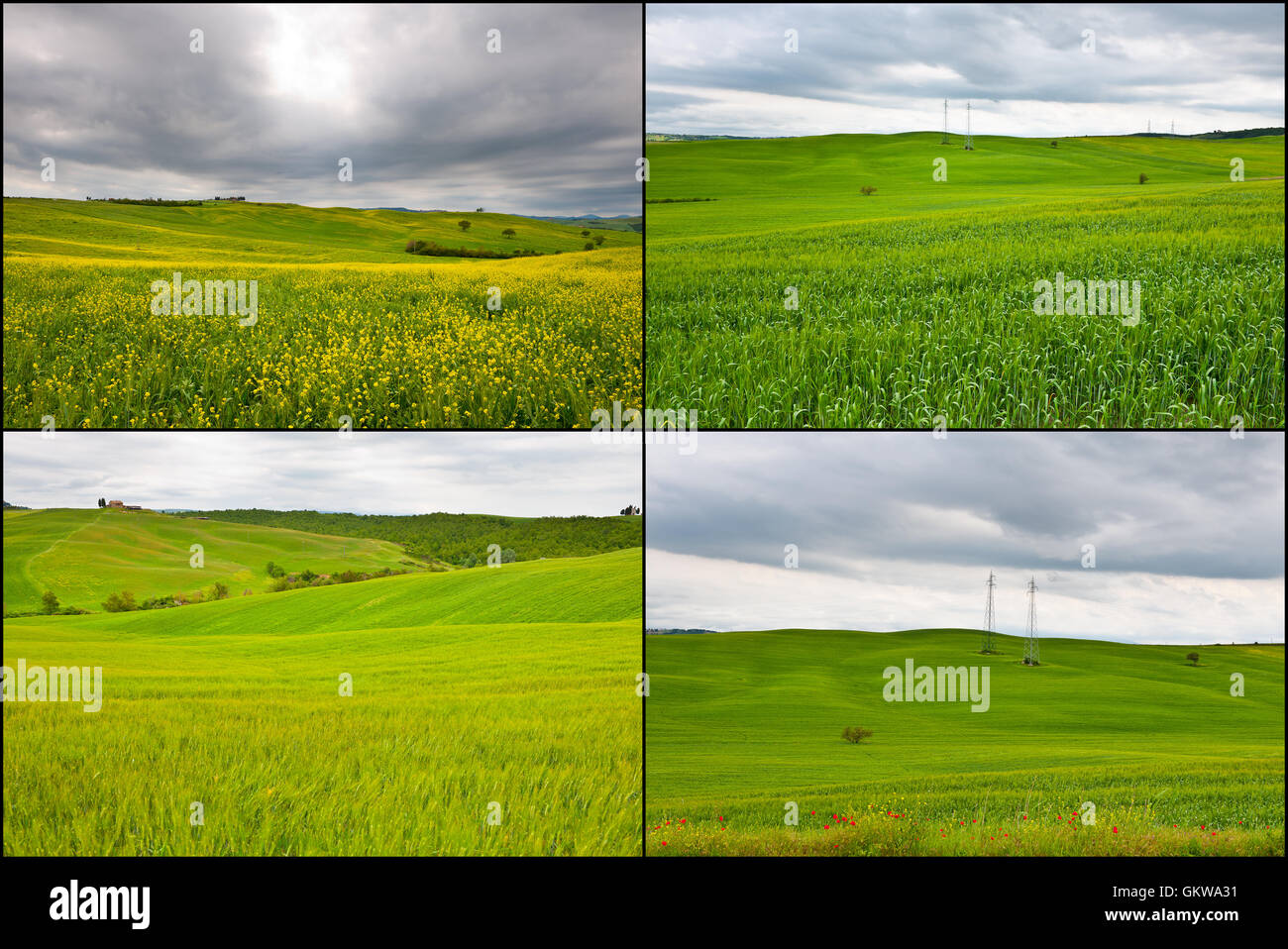 Set of Meadows Stock Photo - Alamy